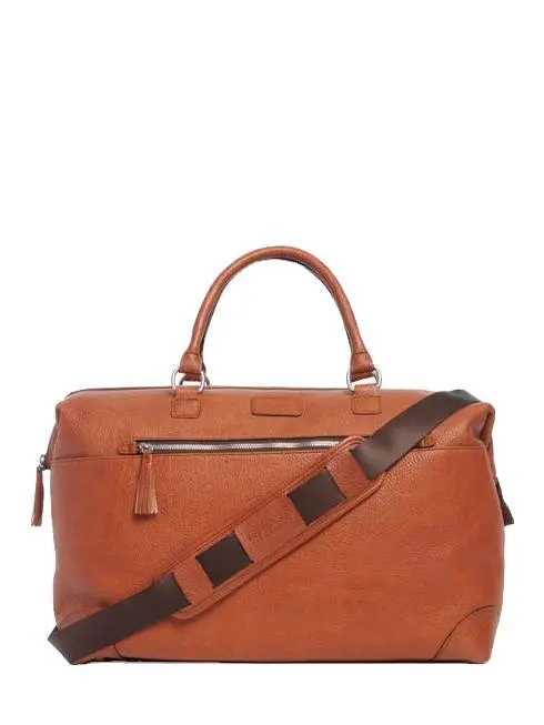 KORCHMAR Fulton Leather Framed Duffel - Pebbled Tan