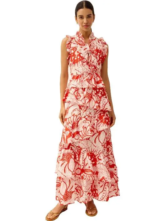 MARIE OLIVER Franklen Tiered Maxi Dress - Plume