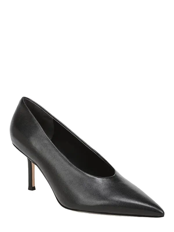FAVORITE DAUGHTER Zoe Leather Stiletto Pumps - Black