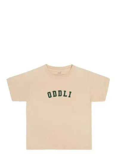 ODDLI Cotton Custom Knit Relaxed Fit Tee - Tan