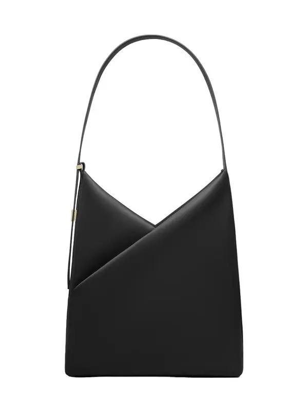 LUX AND NYX Origami Hobo Bag With Detachable Laptop Sleeve - Black