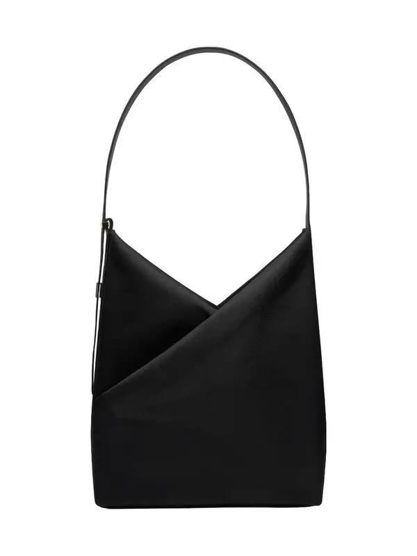 LUX AND NYX Origami Hobo Bag With Detachable Laptop Sleeve - Black