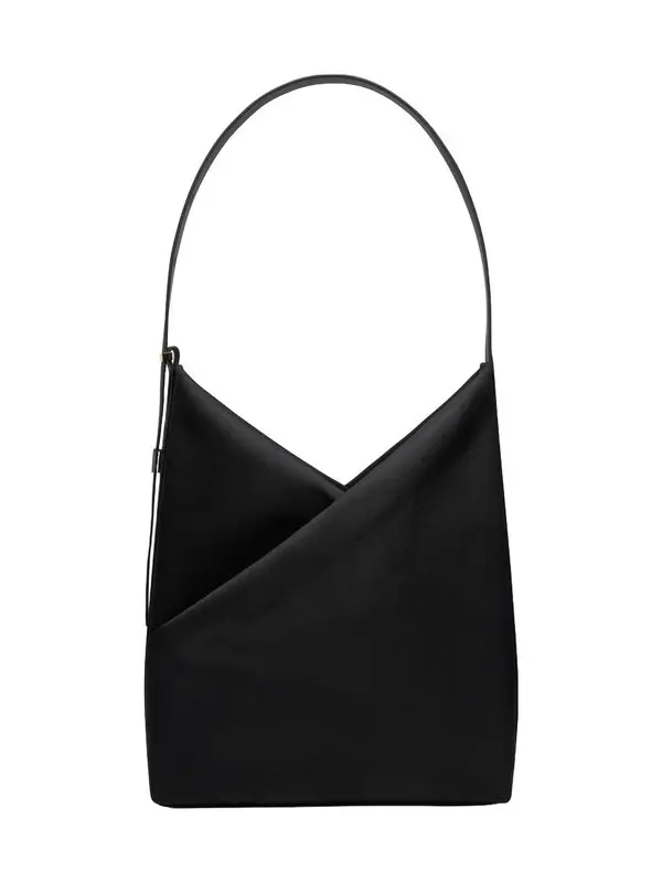 LUX AND NYX Origami Hobo Bag With Detachable Laptop Sleeve - Black