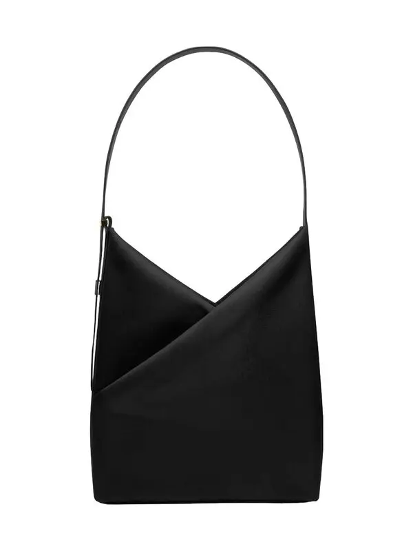 LUX AND NYX Origami Hobo Bag With Detachable Laptop Sleeve - Black