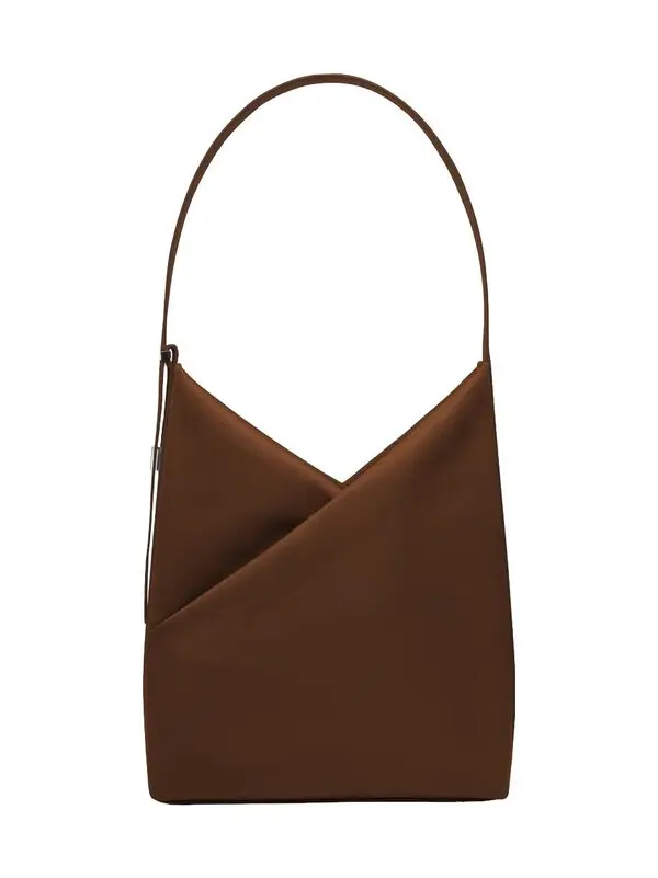 LUX AND NYX Origami Hobo Bag With Detachable Laptop Sleeve - Espresso