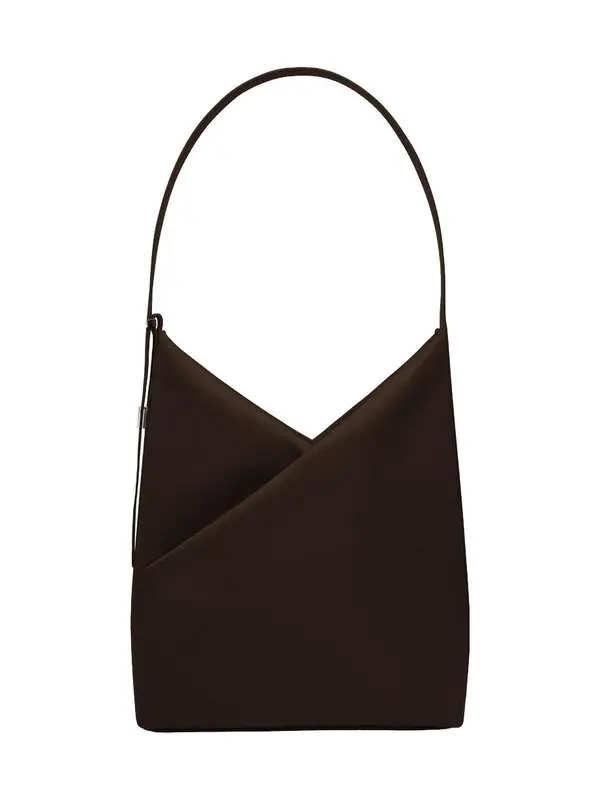 LUX AND NYX Origami Hobo Bag With Detachable Laptop Sleeve - Espresso