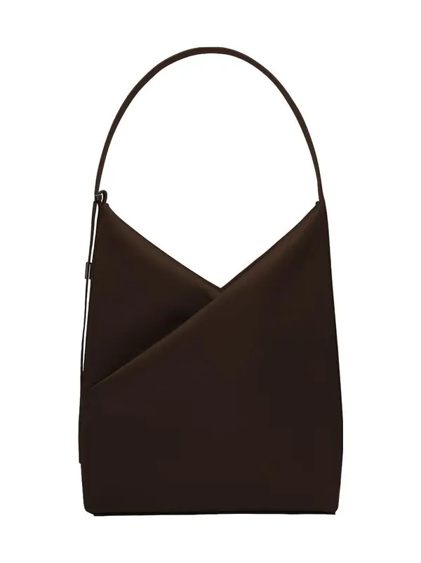 LUX AND NYX Origami Hobo Bag With Detachable Laptop Sleeve - Espresso
