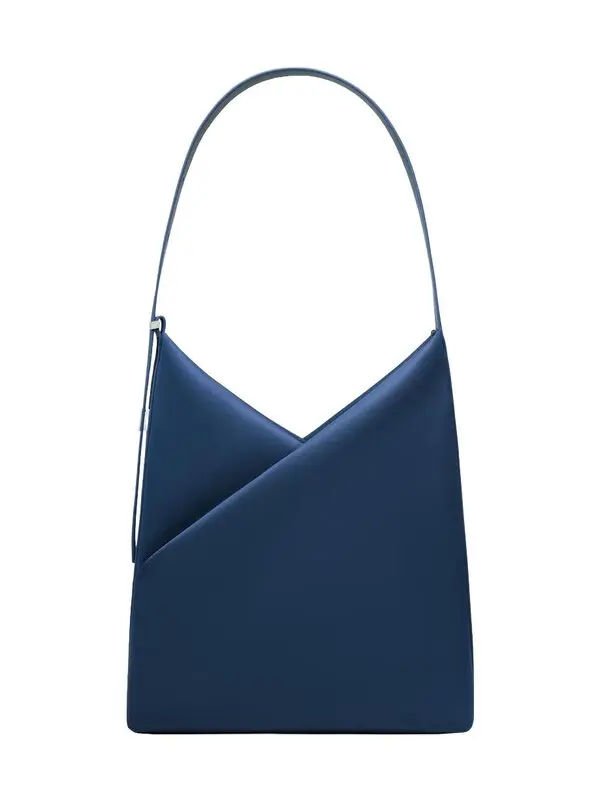 LUX AND NYX Origami Hobo Bag With Detachable Laptop Sleeve - Navy