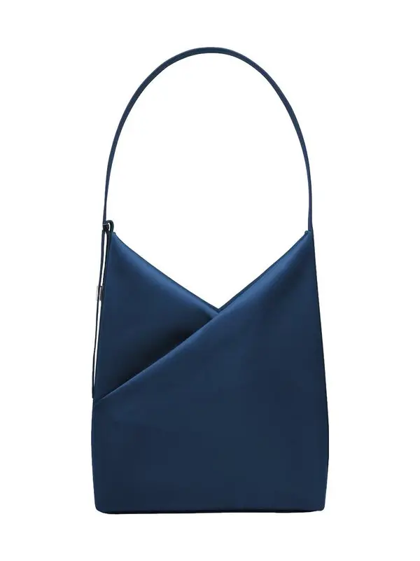 LUX AND NYX Origami Hobo Bag With Detachable Laptop Sleeve - Navy