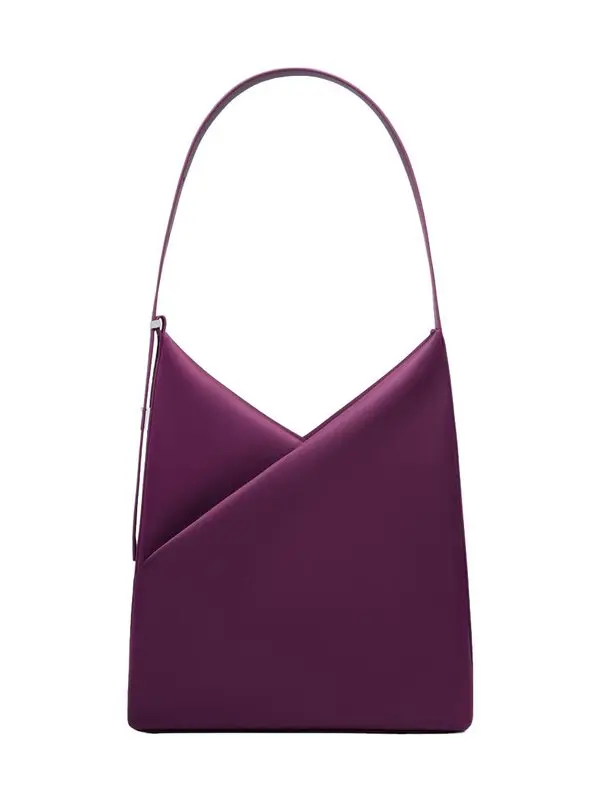 LUX AND NYX Origami Hobo Bag With Detachable Laptop Sleeve - Wine