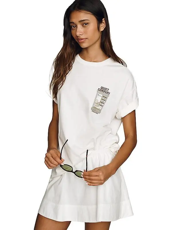 DAMSON MADDER Organic Cotton Crewneck Tee - Ecru