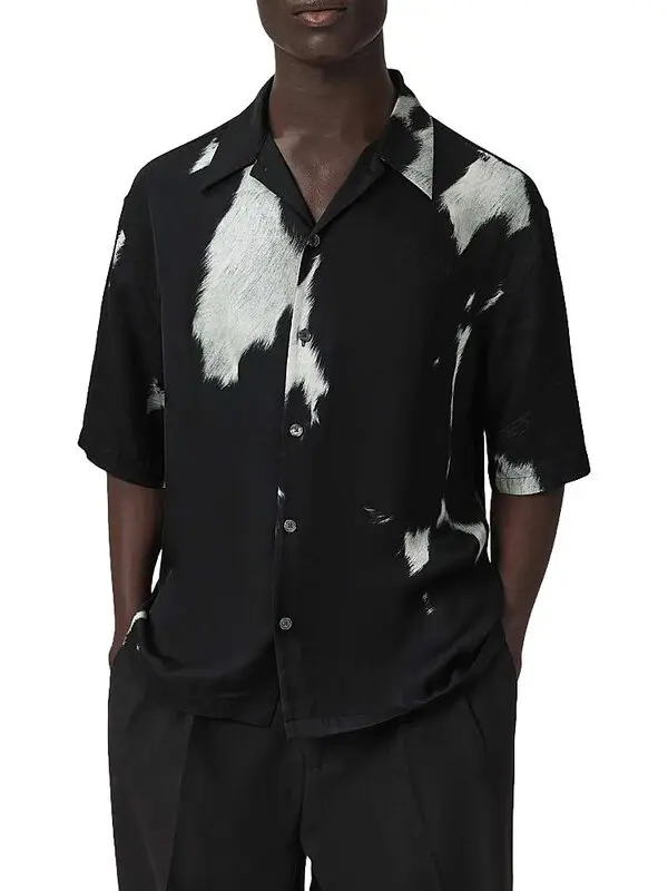 ALLSAINTS Templar Short Sleeve Shirt - Black