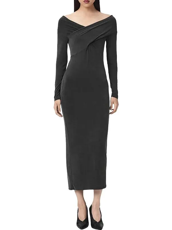 ALLSAINTS Delta Cupro Dress - Black