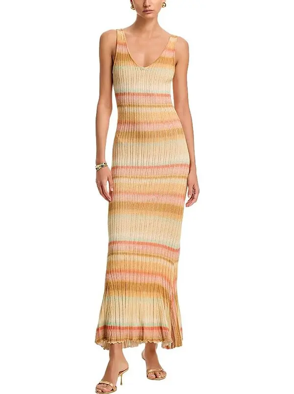 Cinq À Sept Edie Space Dyed Maxi Dress - Sunset Multi