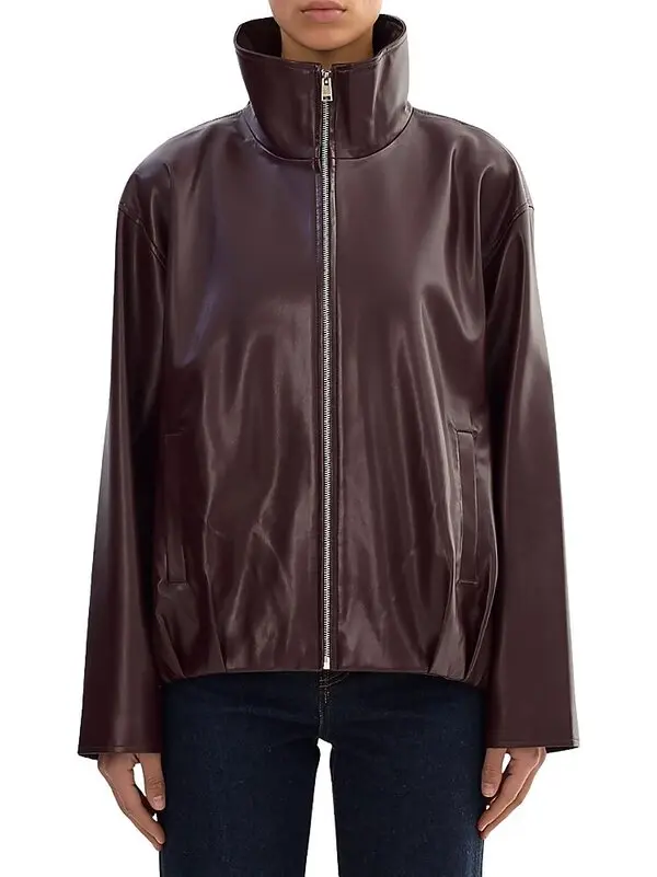 LAMARQUE Denita Faux Leather Bomber Jacket - Vamp