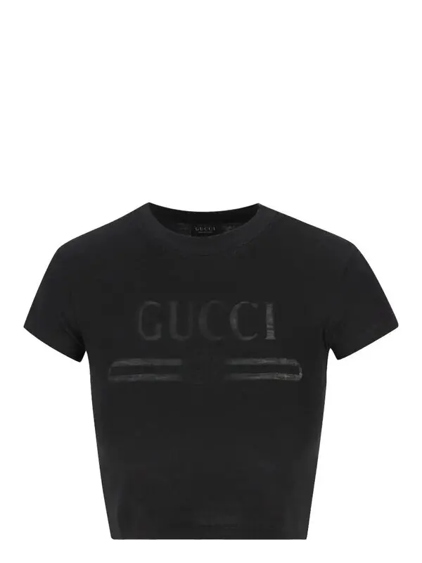 Gucci Cropped Cotton T-shirt - Multicolor