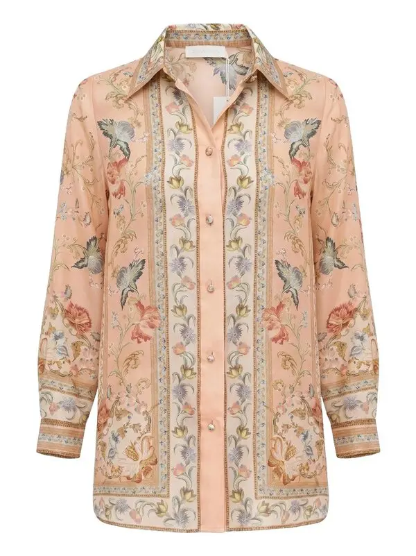 Zimmermann Roselight Silk Shirt - Multicolor