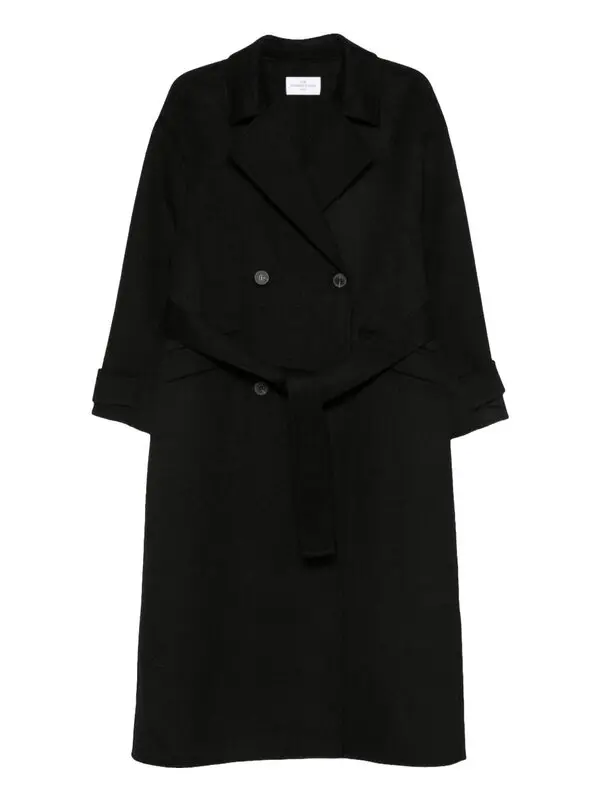 THE DYNAMIS STUDIO Savile Double-breasted Wool Coat - Black