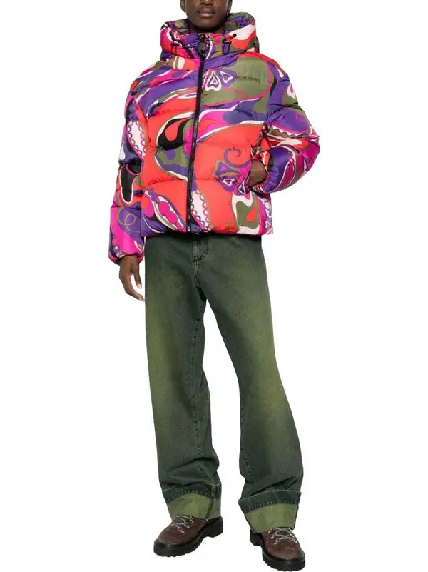 Emilio Pucci Orchidee Print Down Jacket - Multicolour