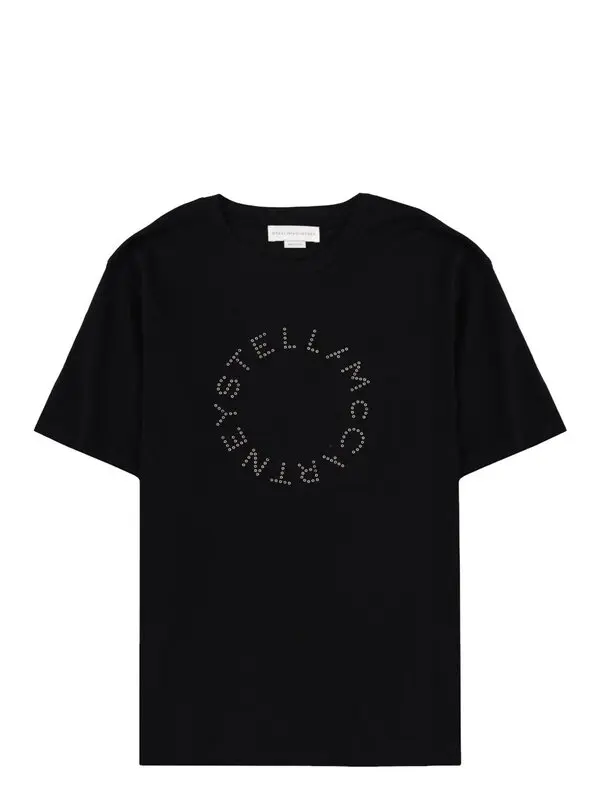 Stella McCartney Logo Embroidered Boyfriend T-shirt - Black