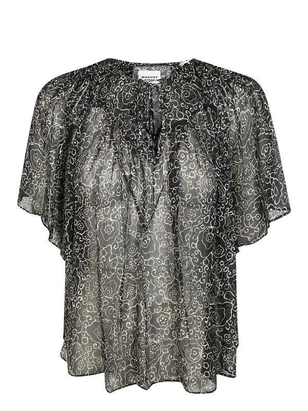 Isabel Marant Étoile Printed "neslya" Blouse - Nero