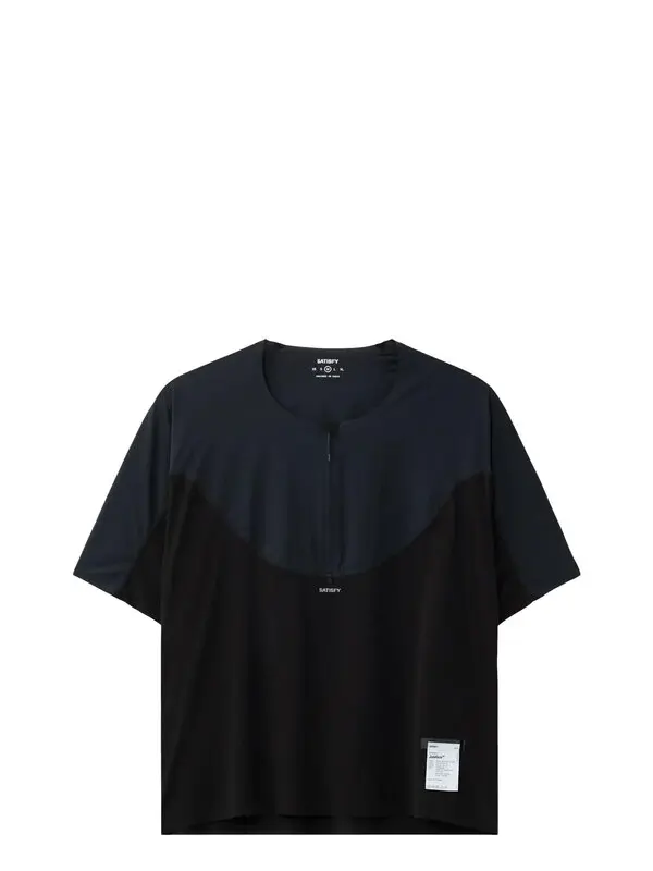 Satisfy Justice Trail Half-zip T-shirt - Black