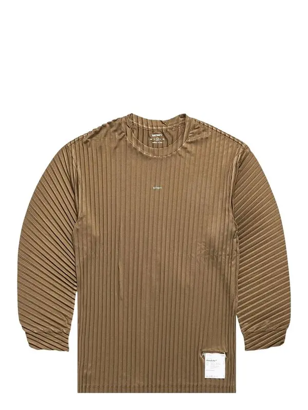 Satisfy Auralite Pleated Long T-shirts - Olive