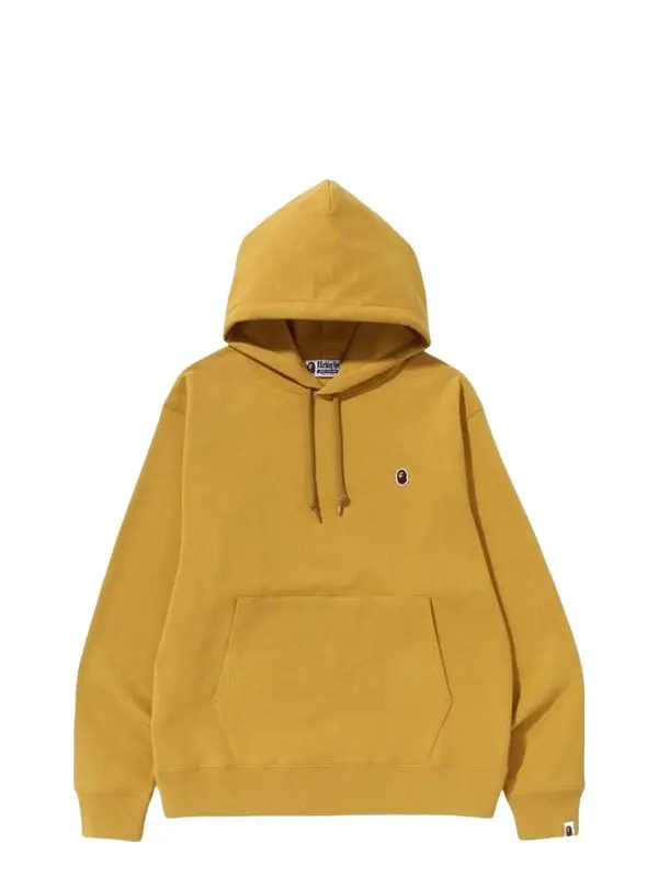 A BATHING APE Ape Head One Point Relaxed Fit Pullover Hoodie - Yellow