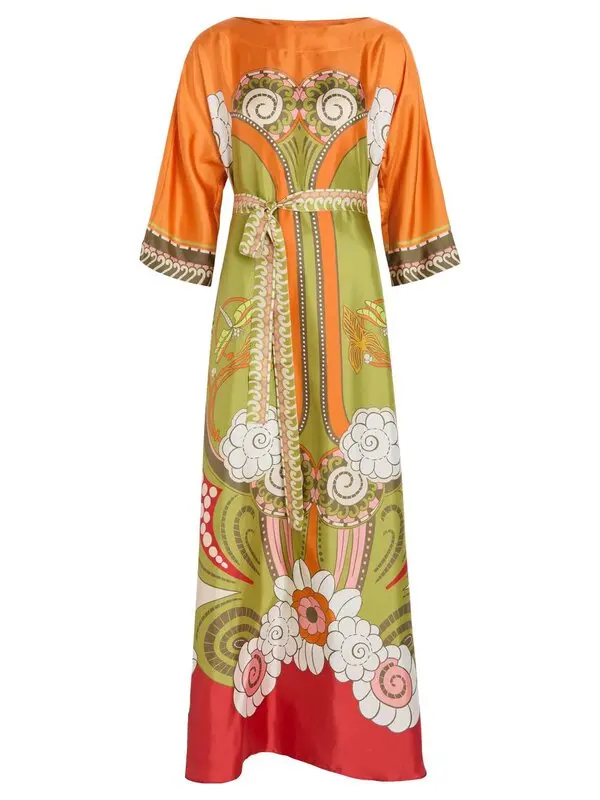 La DoubleJ Printed Silk Maxi Dress - Multicoloured