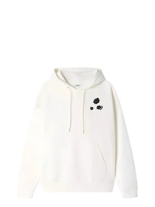 Sandro Floral Print Hoodie - Neutrals