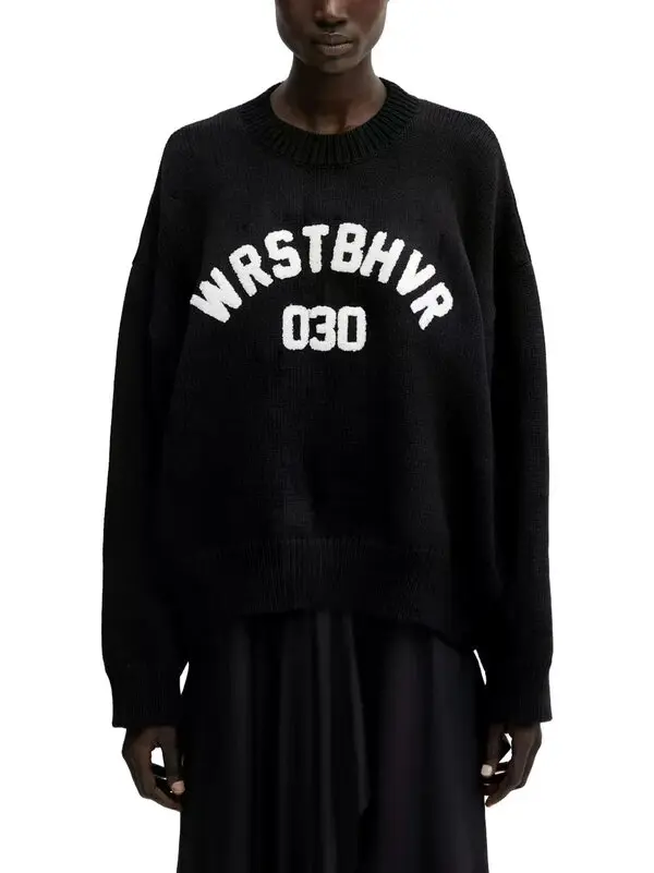 WRSTBHVR Luna V3 Logo Detail Sweater - Black