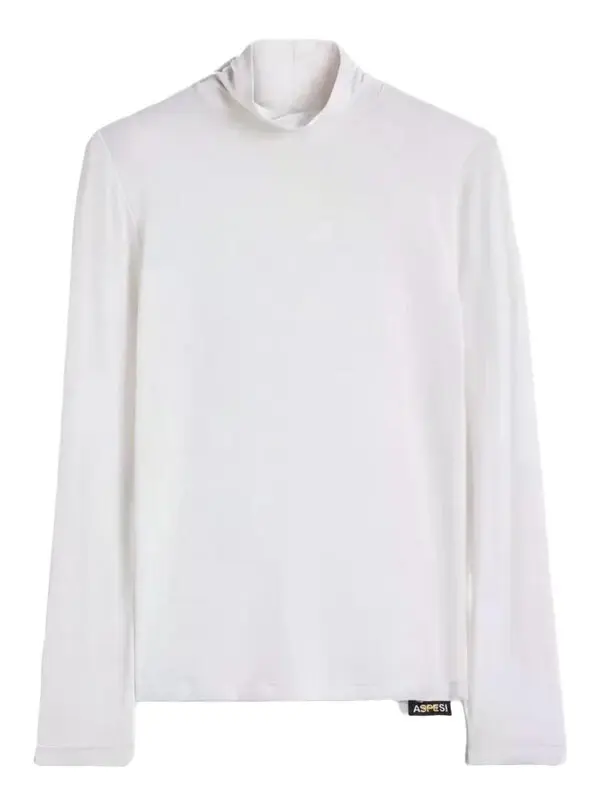Aspesi High-neck Long-sleeve Top - White