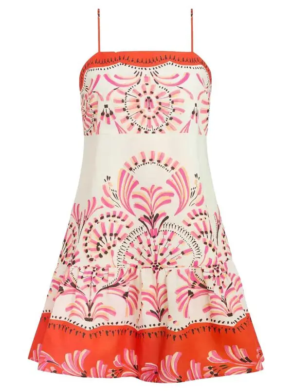 MARIE OLIVER Eileen Ruffled Mini Dress - Neutrals