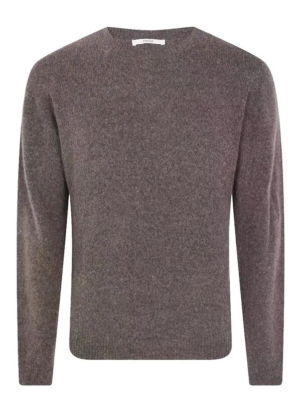 ROBERTO COLLINA Crew Neck Long Sleeve Sweater - Brown