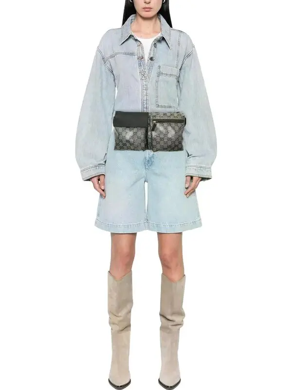 Gucci Gg Crystal Belt Bag - Grey