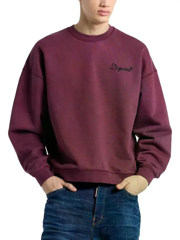 Dsquared2 Crewneck Sweatshirt With Embroidered Logo - Red