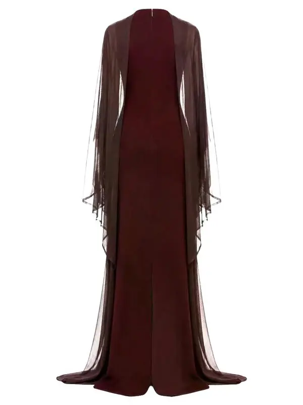CHATS BY C.DAM Helix Draped Maxi Dress - Red
