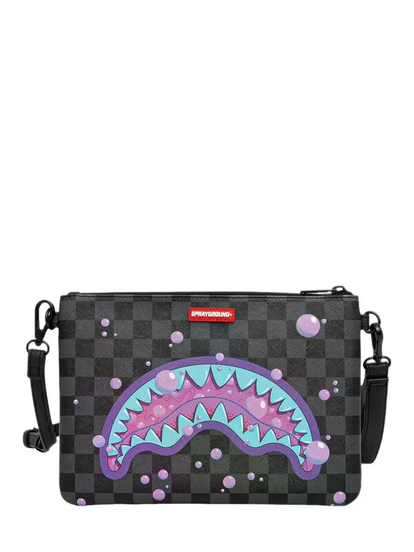 SPRAYGROUND Clutch Bag With Shark Mouth Motif - Black