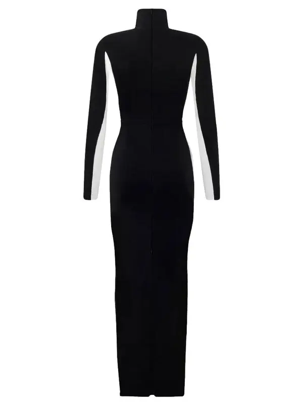 Dsquared2 Long-sleeve Maxi Dress With High Neck - Black
