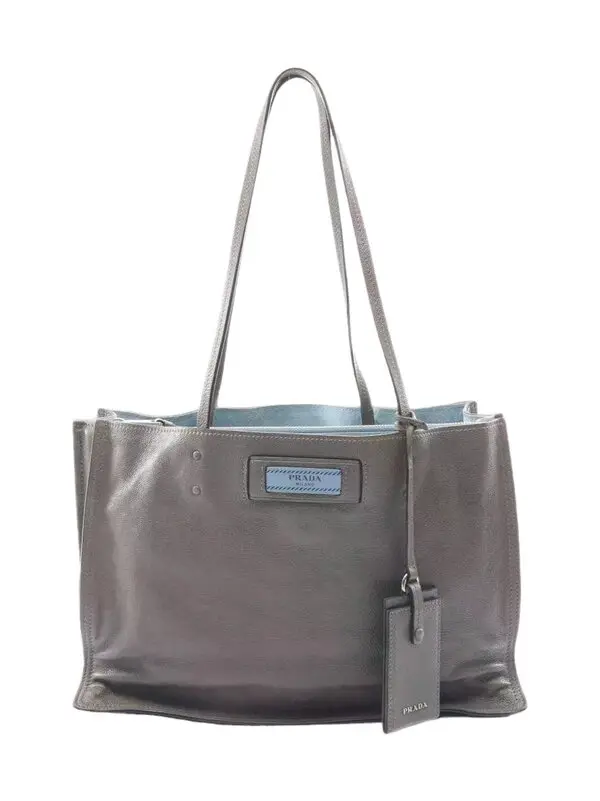 Prada 2000s Etiquette Tote Bag - Grey