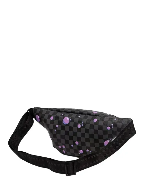 SPRAYGROUND Check Pattern Shark Mouth Belt Bag - Black
