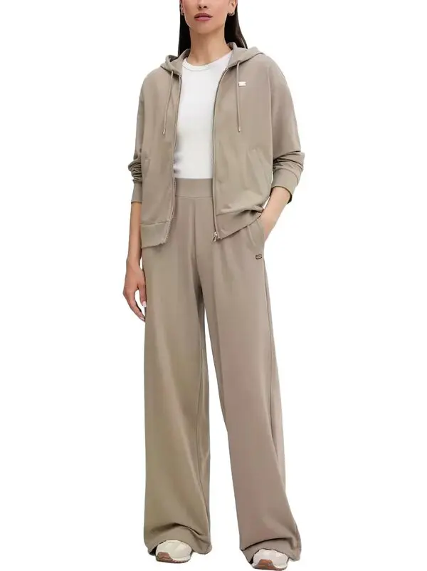 EA7 Logo Plaque Wide Leg Tracksuit - Neutrals