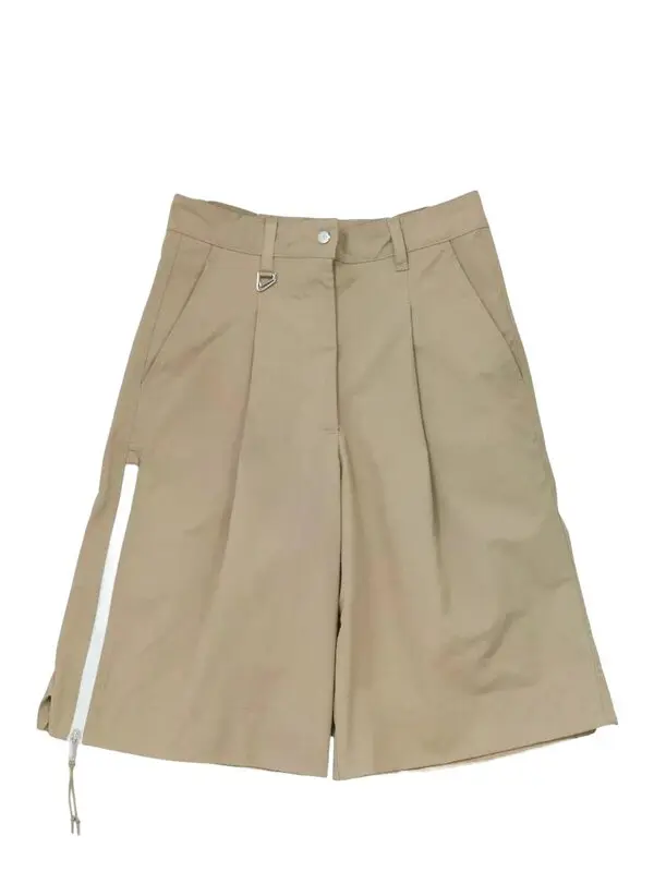 Nike Pleated Zip-detail Shorts - Neutrals