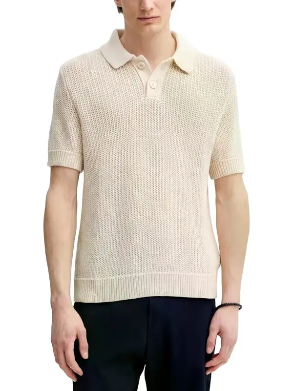 Marc O'polo Short-sleeved Polo Shirt - Neutrals