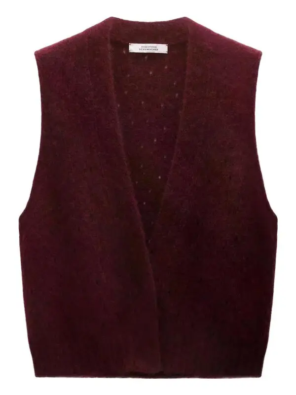 Dorothee Schumacher V-neck Knitted Gilet - Red