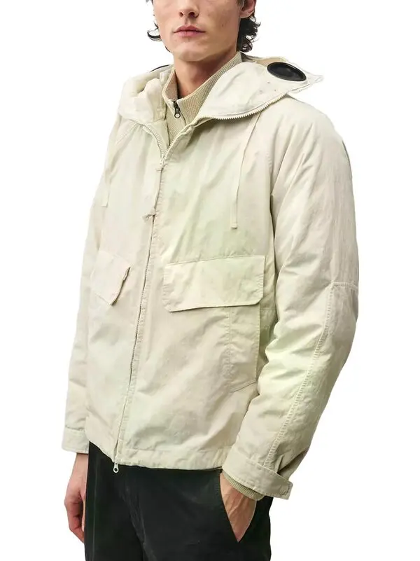 C.P. COMPANY Goggle Detail Hooded Jacket - Neutrals