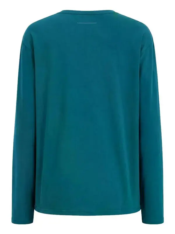MAISON MARGIELA Logo-print Long-sleeve Sweatshirt - Blue