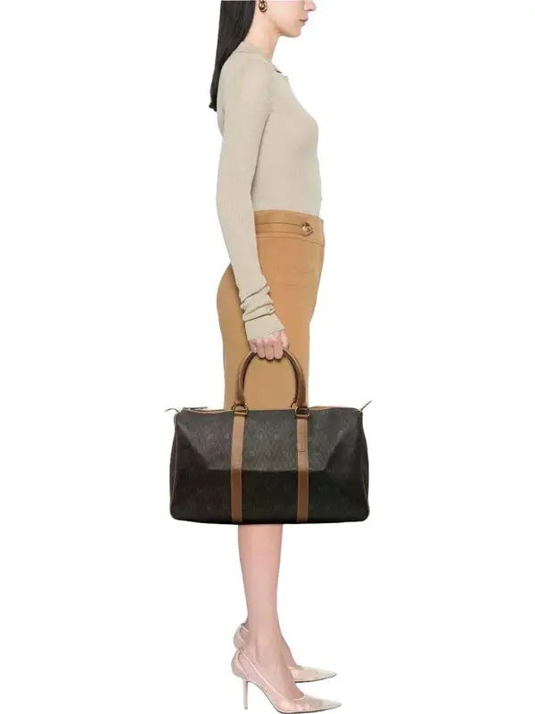 Dior 20th Century Honeycomb Coated Canvas Travel Bag - Black