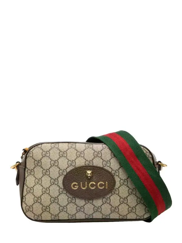 Gucci Gg Supreme Web Neo Vintage Crossbody Bag - Neutrals