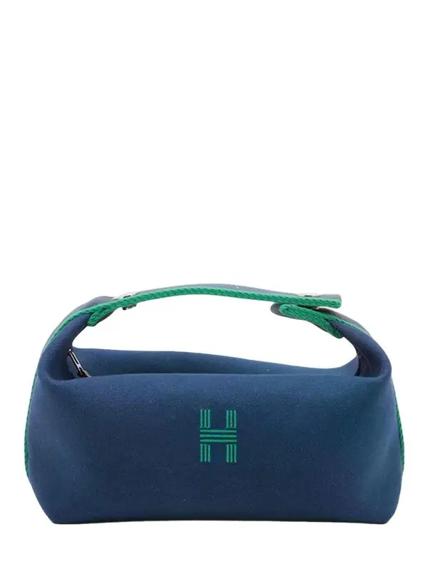 Hermès Toile Bride A Brac Case Vanity Bag - Blue